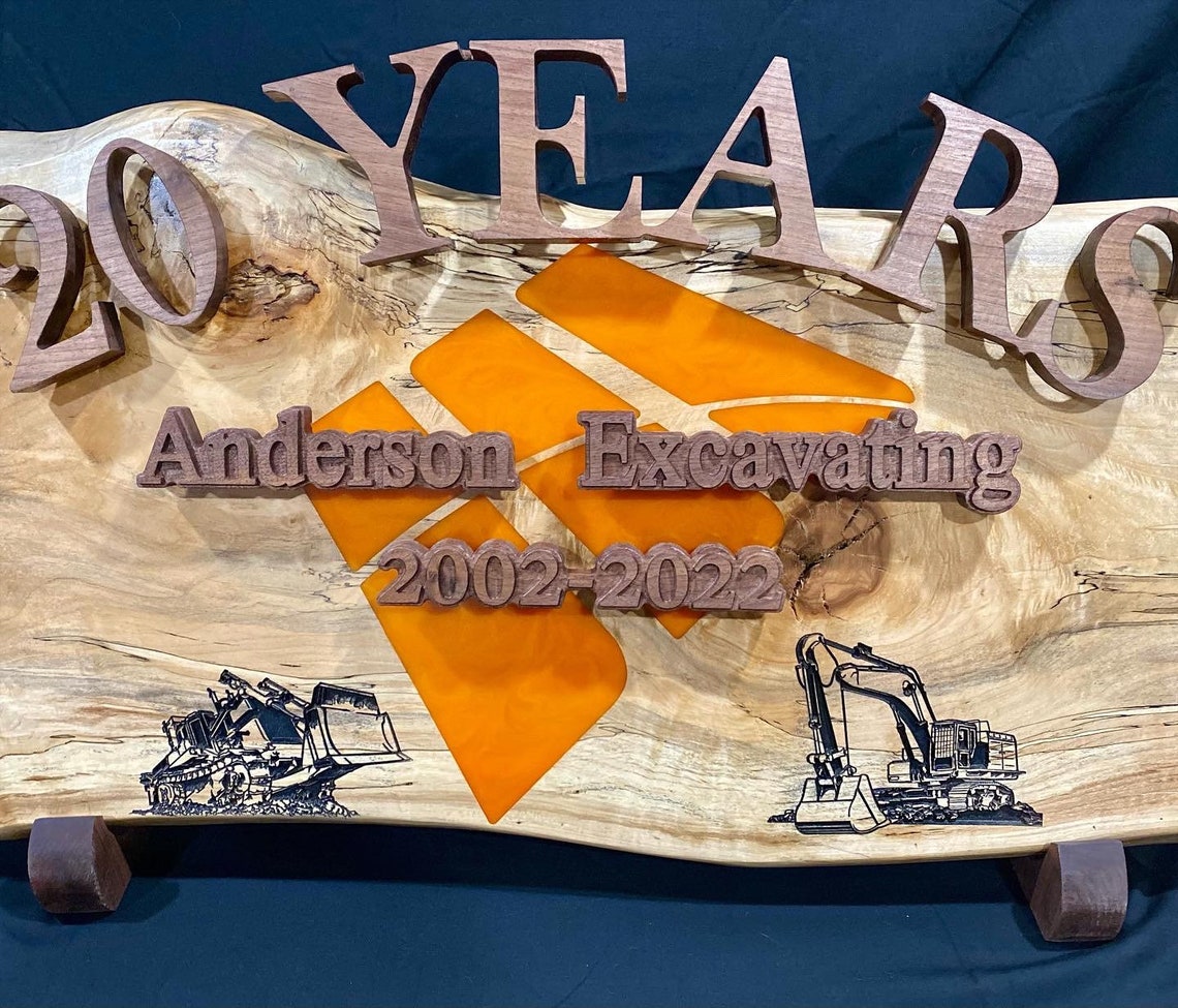 Custom 3D Sign. Live Edge Multiple Depths With Epoxy and - Etsy