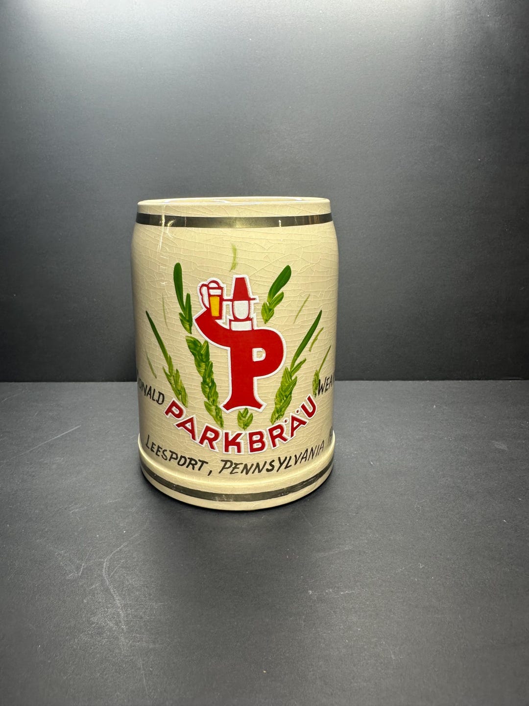 Rare Vintage Parkbrau Beer Stein - 1959 Leesport, Pennsylvania 0.52L ...