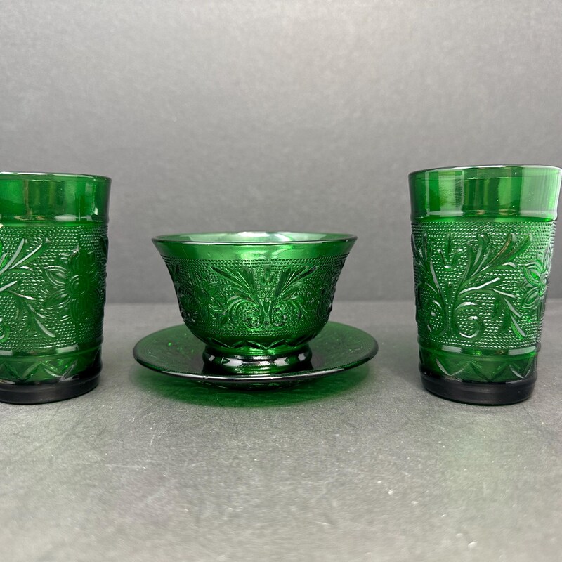 Green Glassware - Etsy