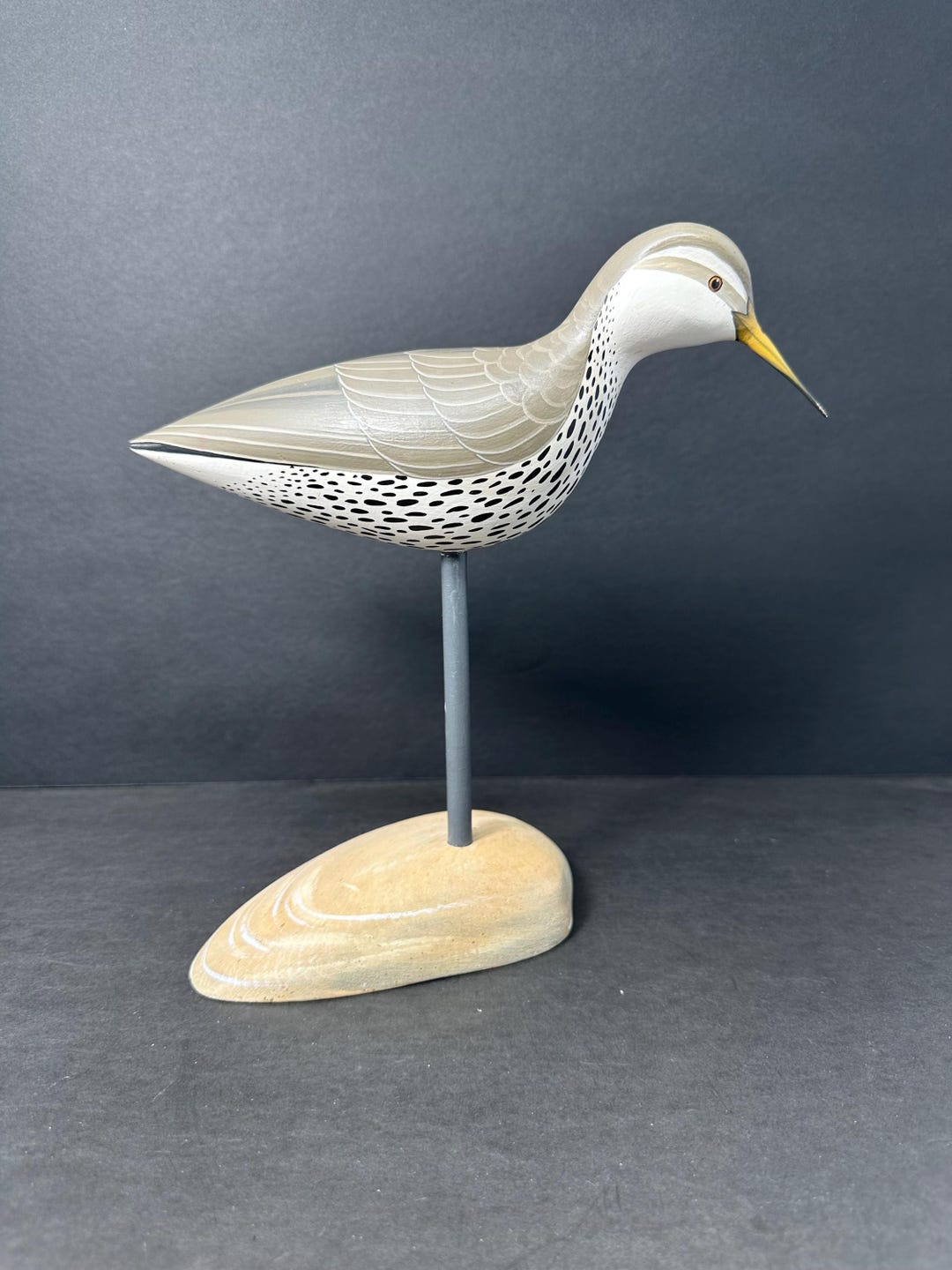 Vintage 1987 Rebecca Barker Hand-carved and Painted Sandpiper Shorebird ...