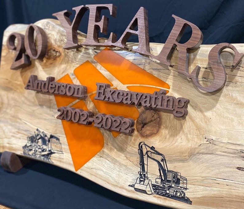 Custom 3D Sign. Live Edge Multiple Depths With Epoxy and - Etsy