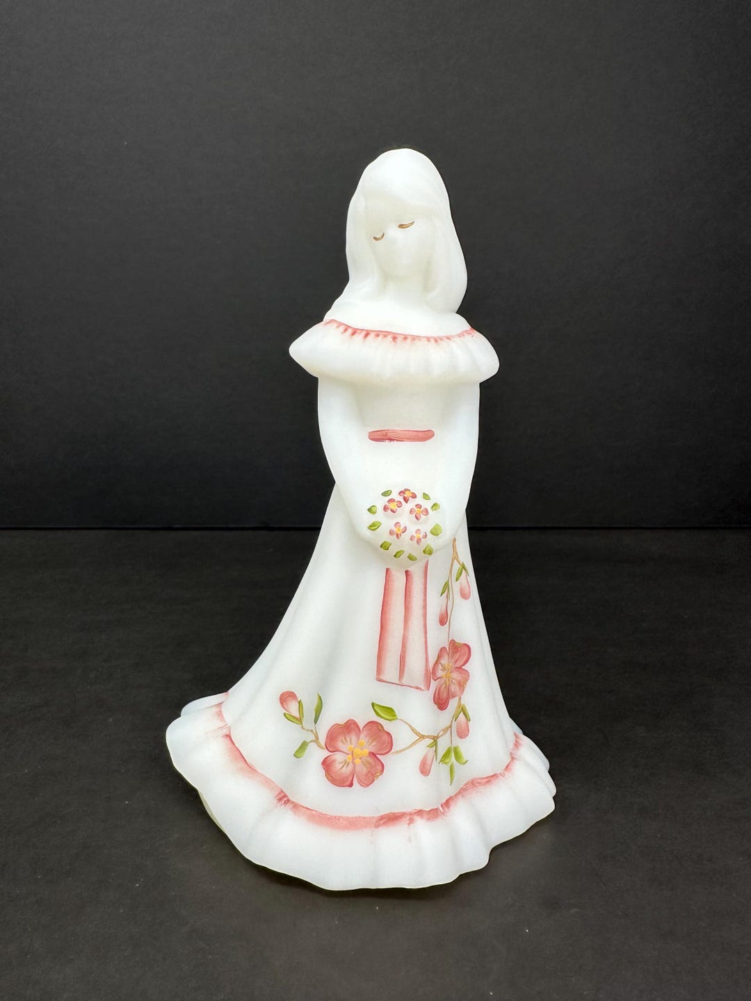 Fenton Rare HTF White Satin Bridesmaid Figurine – 9/11 Tribute Hand ...