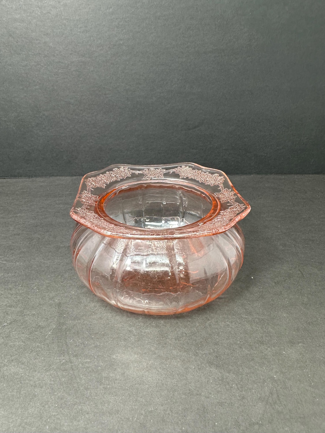 Vintage Jeannette Depression Glass Adam Pink Bowl, 2.75” Tall X 5” Wide ...
