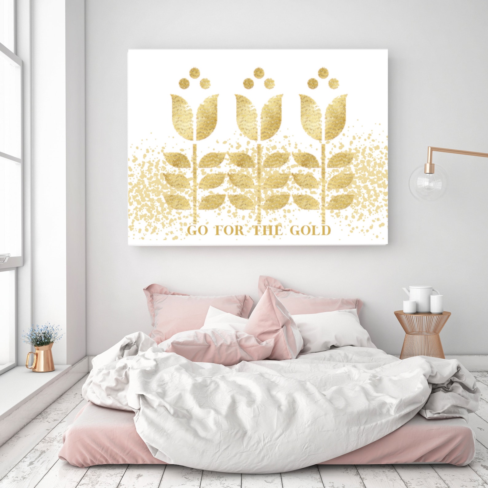 Go for the Gold Wall Decor Printable Quote Luxe Design Modern Home ...