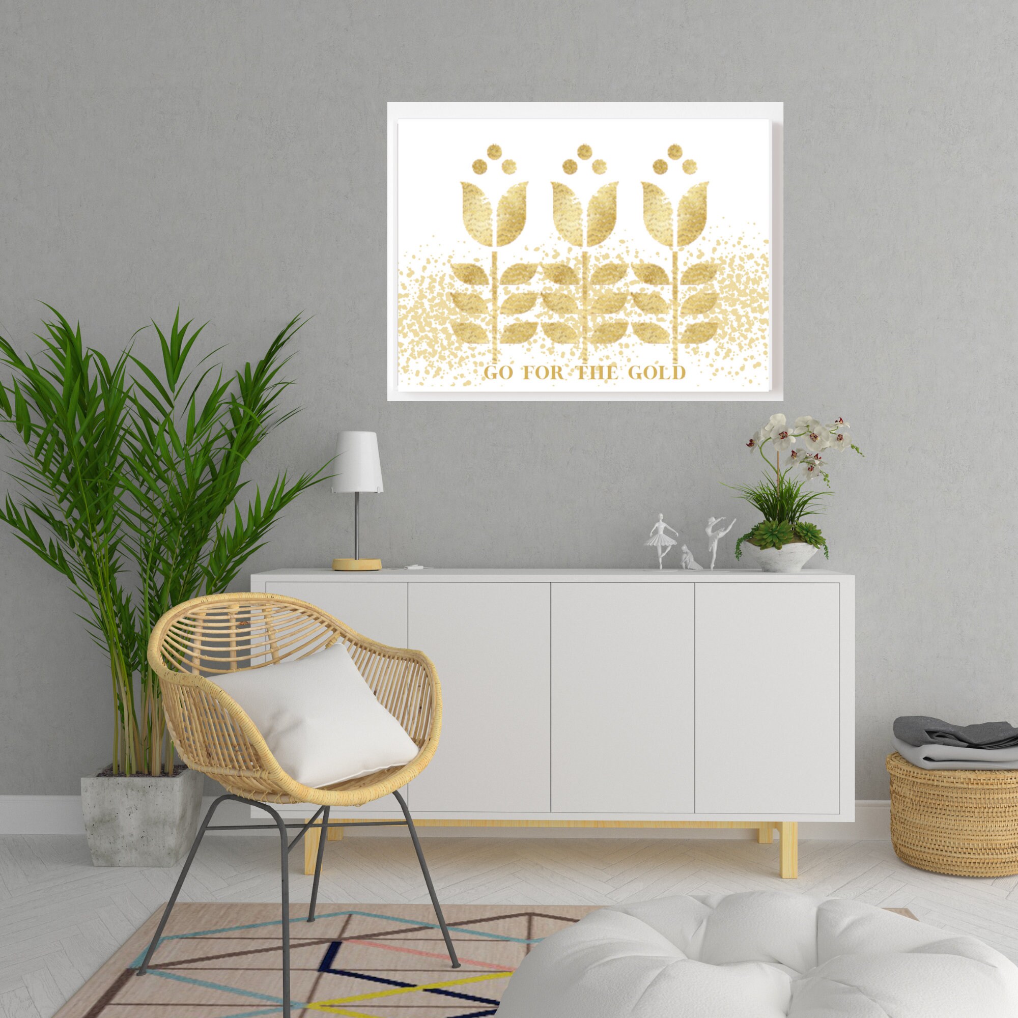 Go for the Gold Wall Decor Printable Quote Luxe Design Modern Home ...
