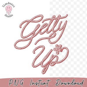 Getty up Western Design PNG - Getty up Rope Font PNG- Western Cowgirl ...
