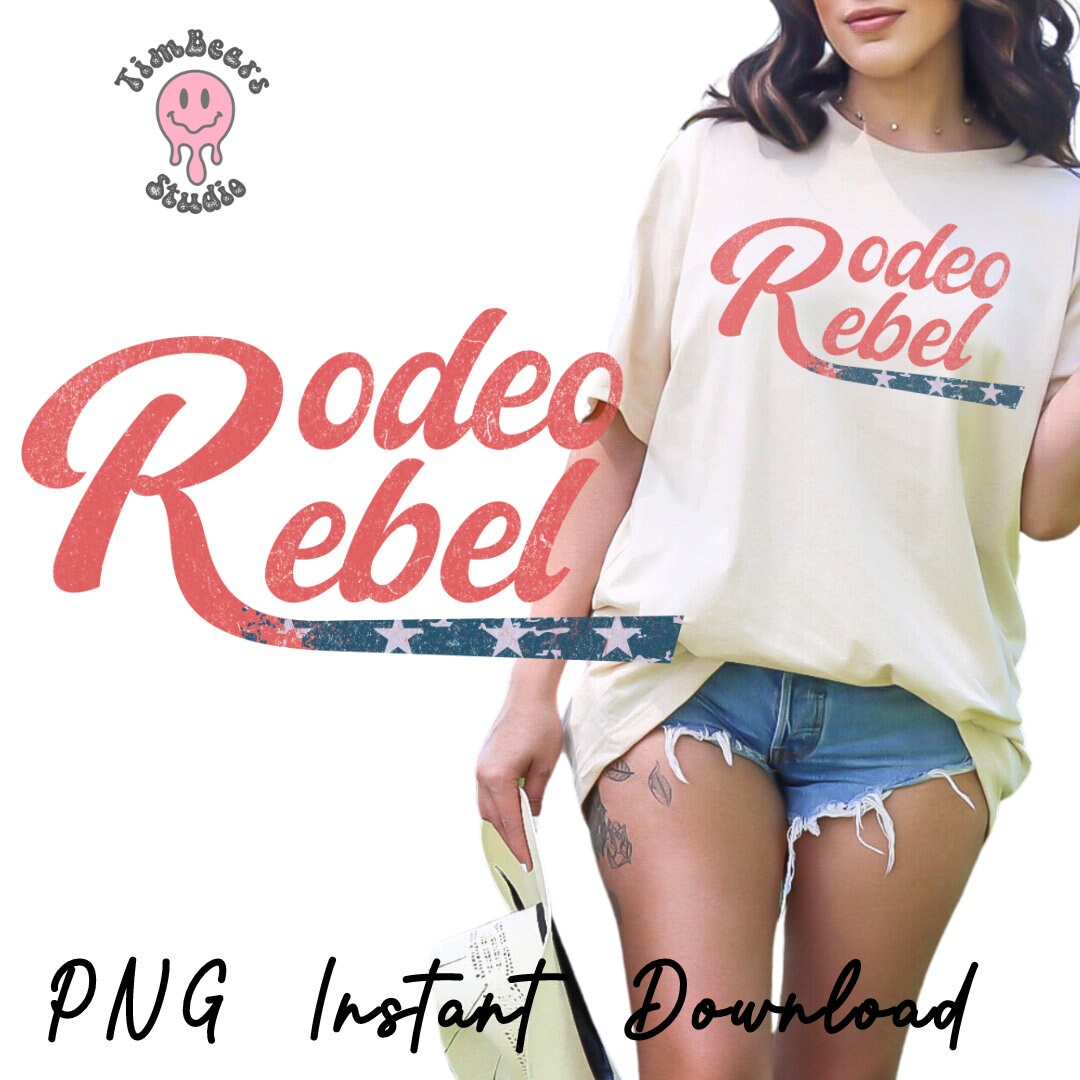 Rodeo Rebel Western T-shirt Graphic PNG T-shirt Sublimation Design rodeo Shirt Graphic ...