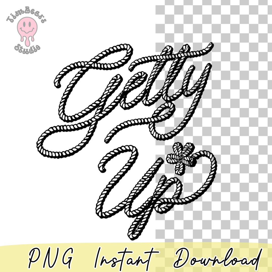 Getty up Western Design PNG Getty up Rope Font PNG Western Cowgirl PNG ...