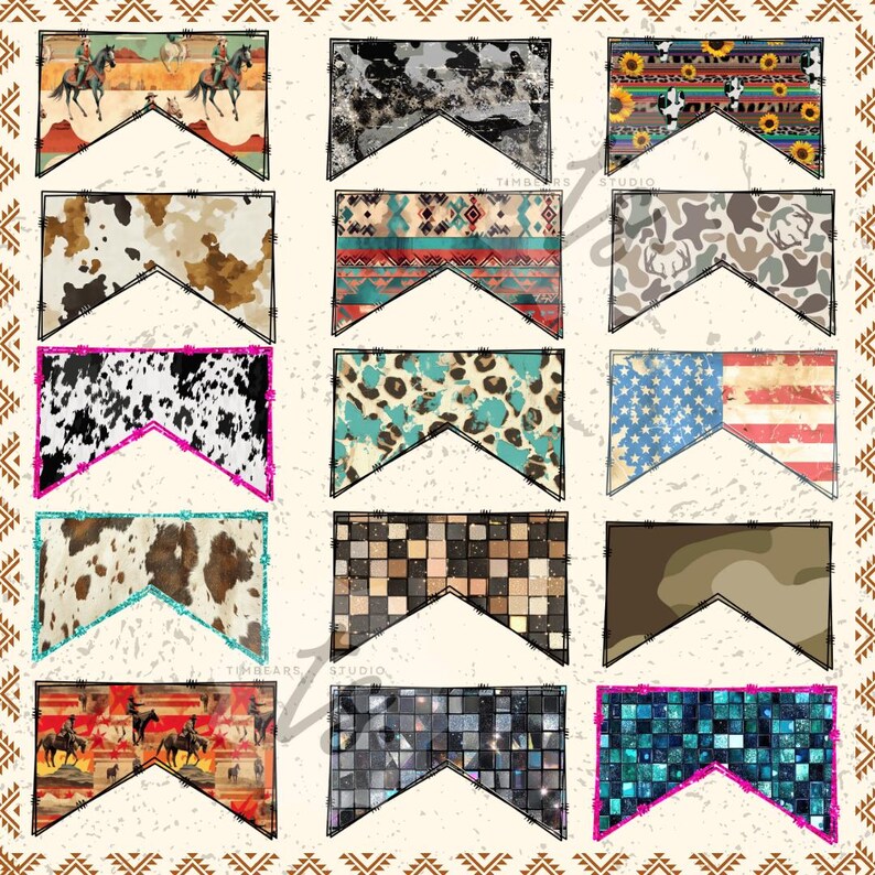 Western Cigarette Tops Frame Pngs -trendy Western Frames, Cowboy Cowgirl Western Clipart ...