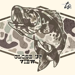 Camo Fish Label PNG, Bass Png, Angler Png, Fish Patch Png, Frame ...