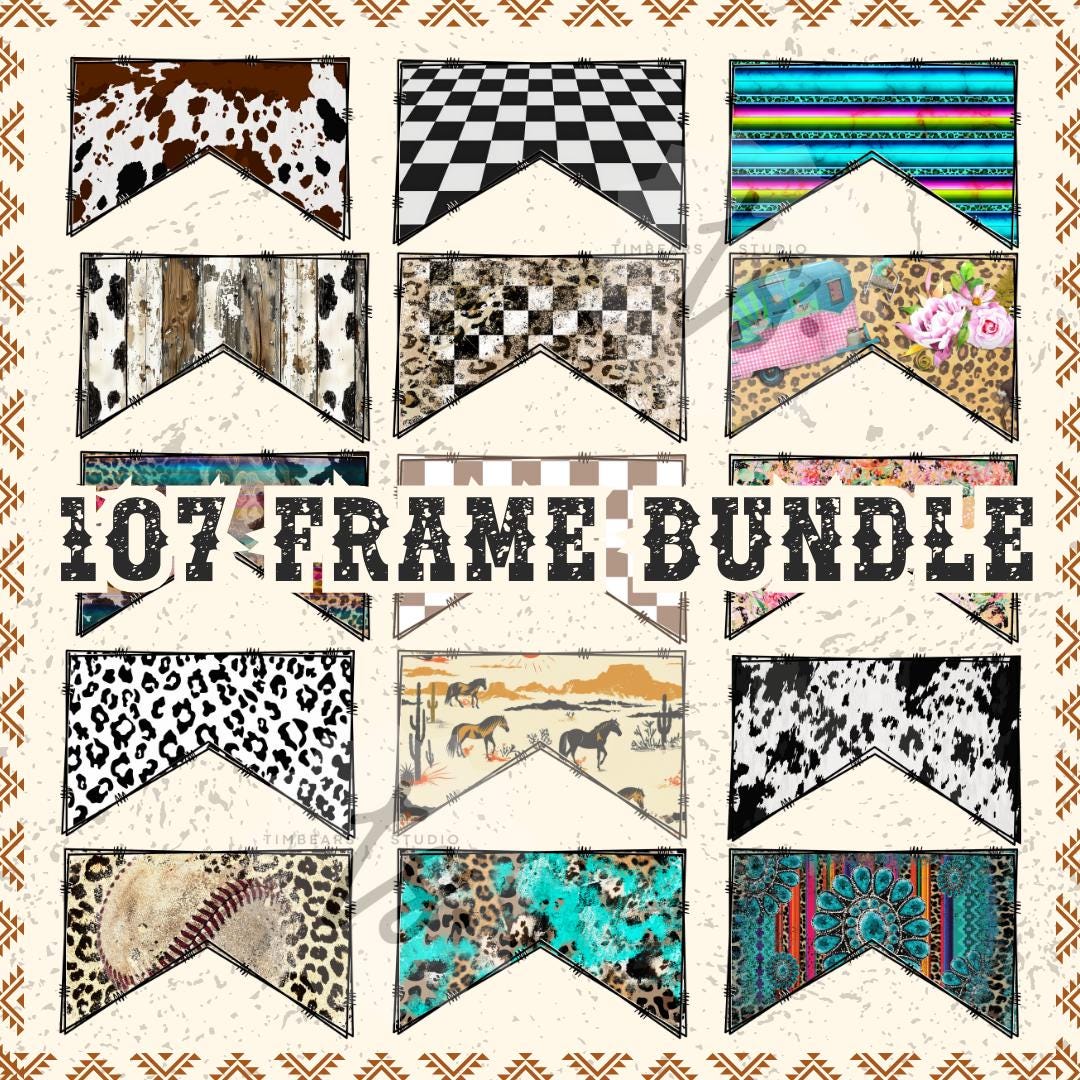 Western Cigarette Tops Frame Pngs -trendy Western Frames, Cowboy ...