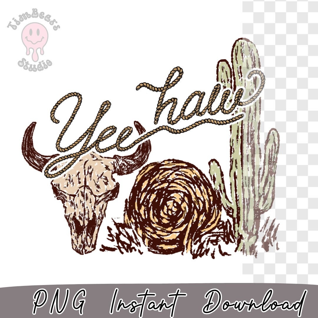 Yee Haw PNG Western Design -retro Western, Cowgirl Transparent PNG ...