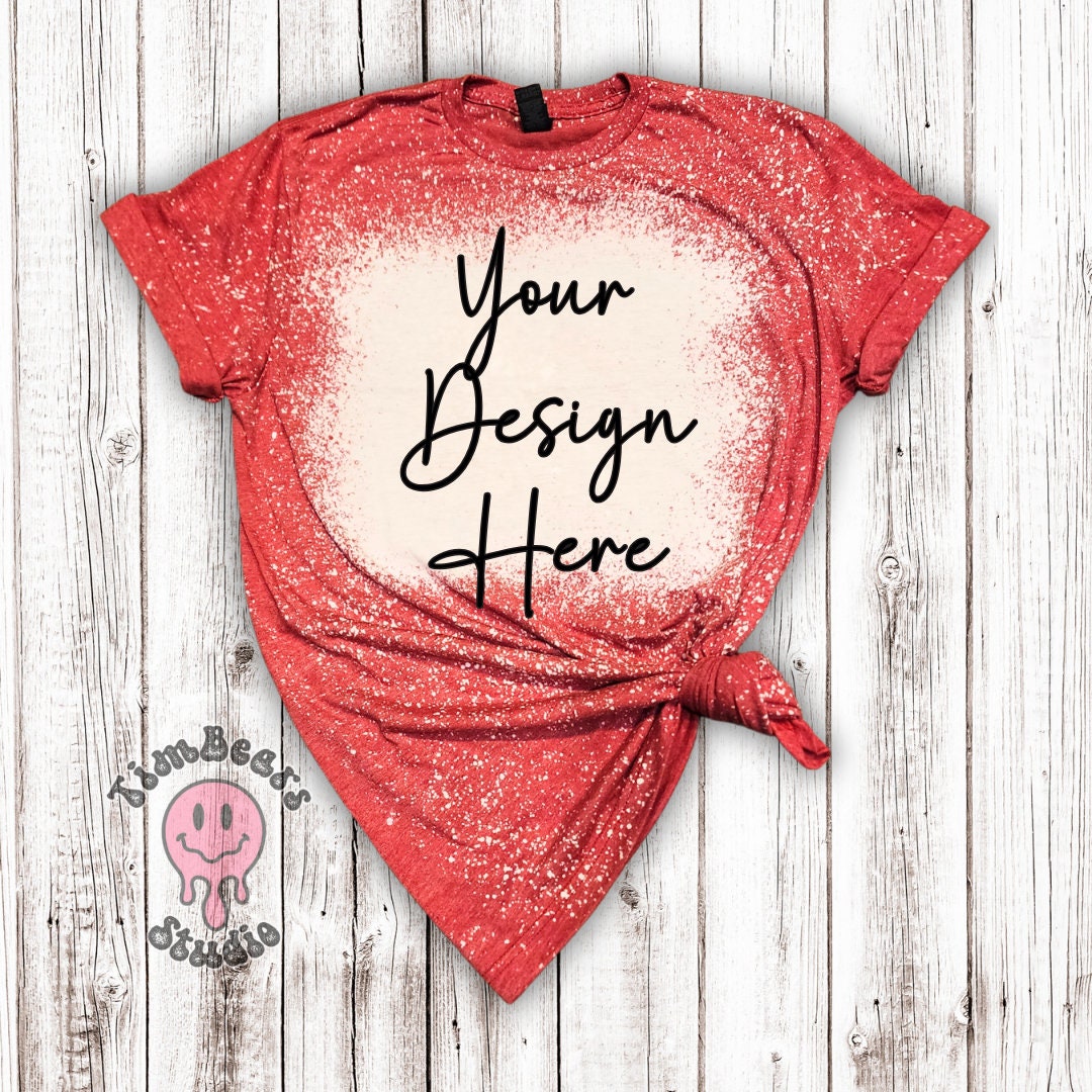 Bleached T Shirt Mock Up Bundle Instant Download Png File Gildan