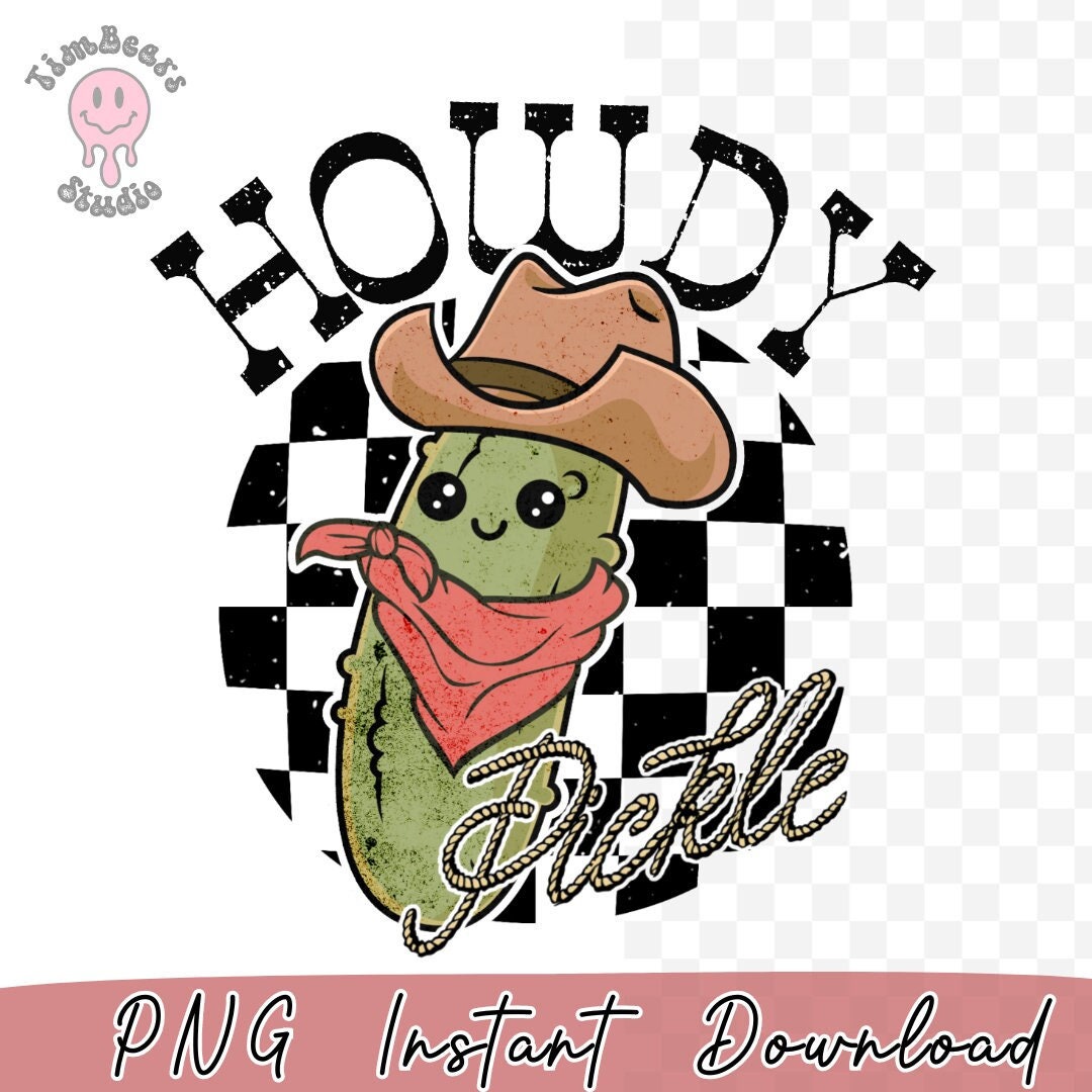 Howdy Pickle Western PNG, Cowboy Pickle PNG - Funny Pickle Design ...
