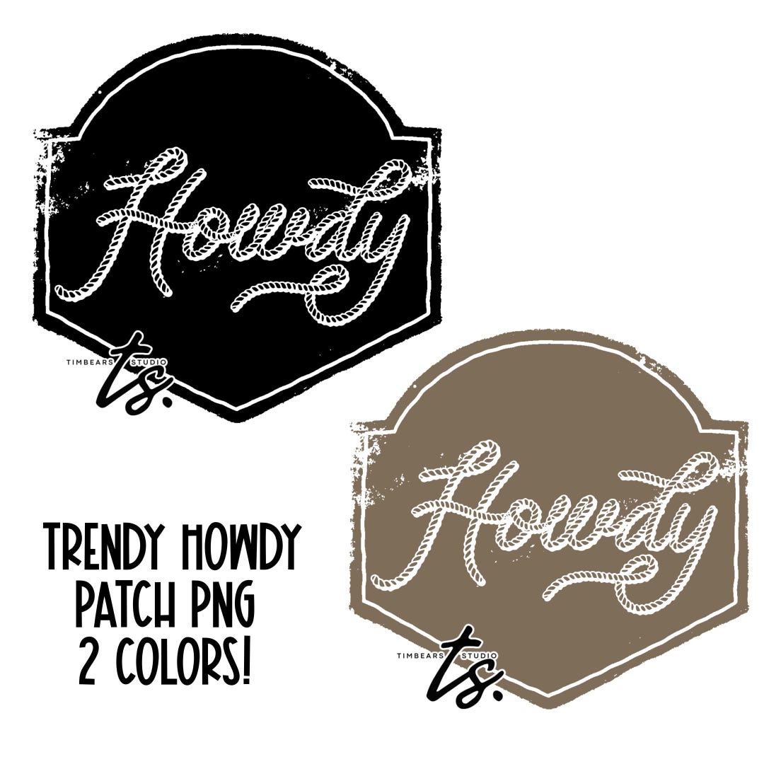 Howdy PNG, Howdy Patch Png, Rope Font, Trendy Howdy Western Design ...