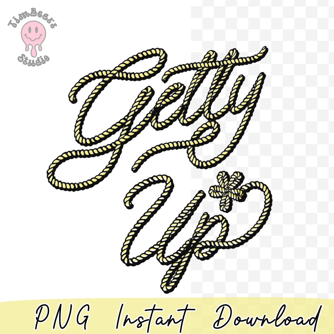 Getty up Western Design PNG Getty up Rope Font PNG Western Cowgirl PNG ...