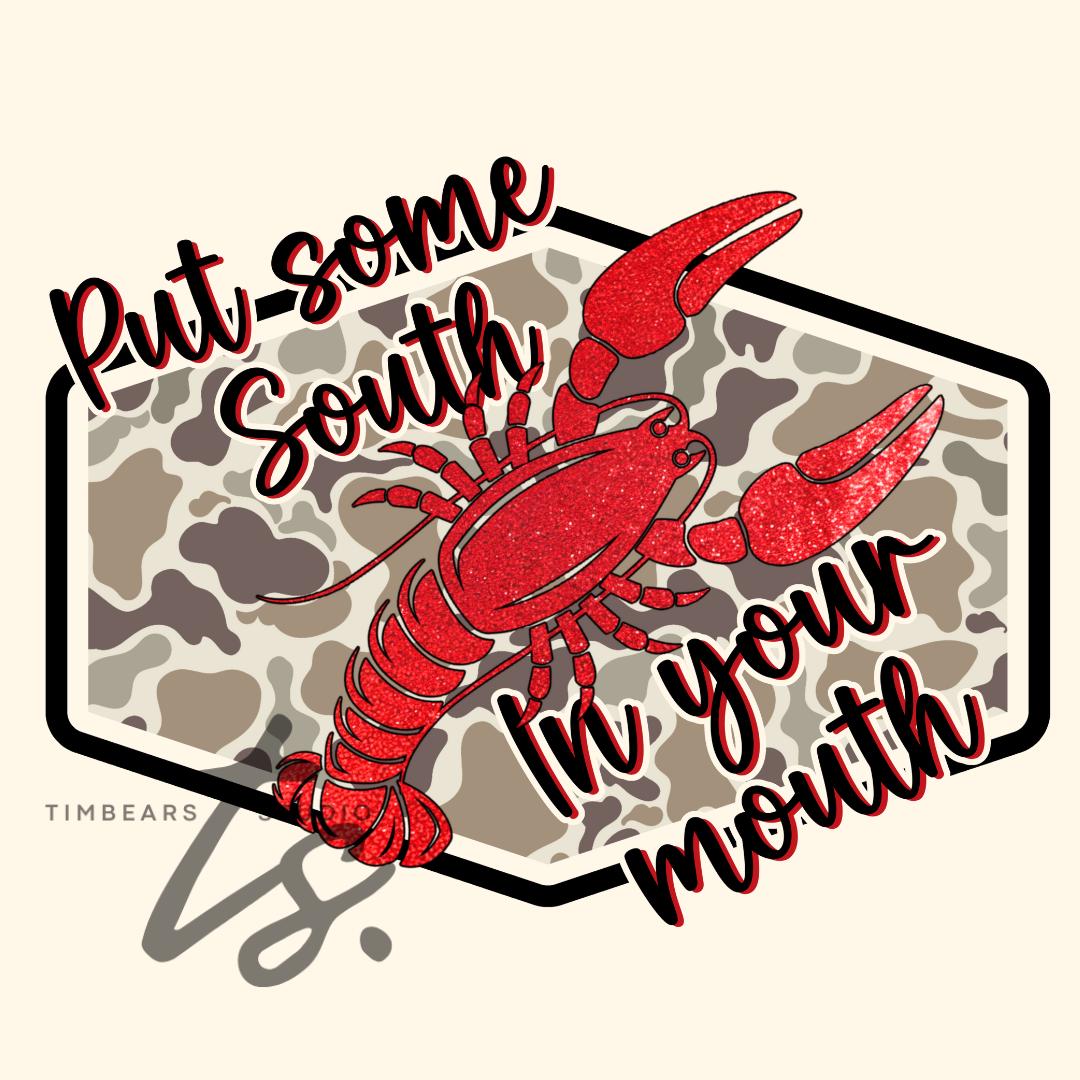 Put Some South in Your Mouth PNG, Crawfish Png, Louisiana Png, New ...