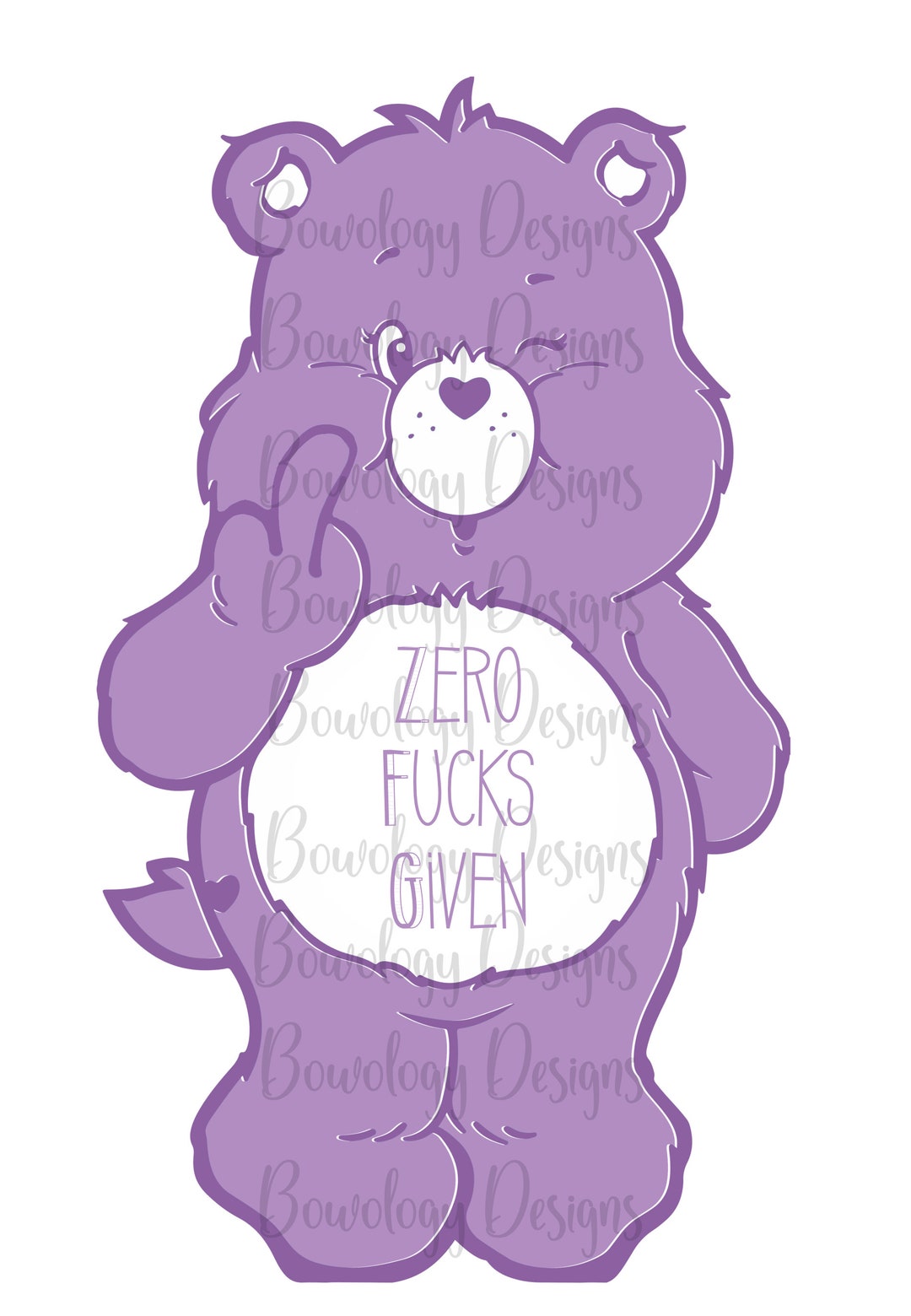 Swear Bear Zero Fcks Given PNG, Digital Download, Sublimation ...
