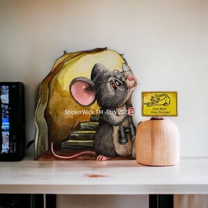 Cute Mouse Hole Wall Sticker Decal for Baseboard / Wall Mini Mural Mice ...