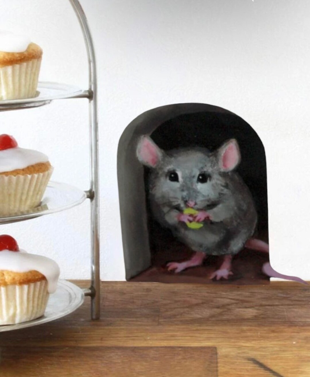 SALE Mouse Hole Wall Sticker Decal for Baseboard / Wall Mini Mural Mice ...