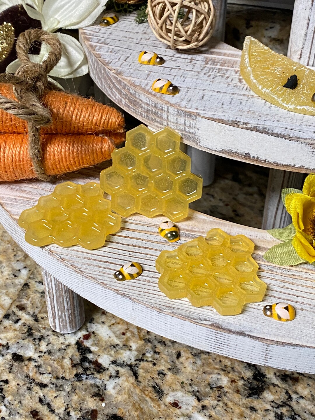 Fake Honey Combs for Bee Themed Tier Tray Adorable Bumble Bee - Etsy