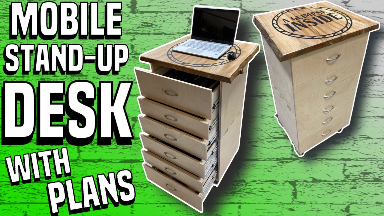 Mobile Shop Desk With Storage Detailed Plans - Etsy Israel