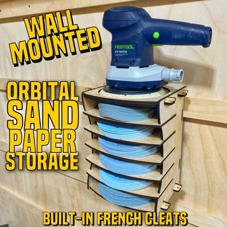 Orbital Sander Sandpaper Storage With French Cleats Built in - Digital ...