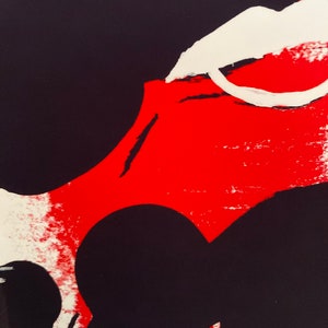 Original Abstract Red Face Art Print 11x8.5 11x14 16x20 | Etsy