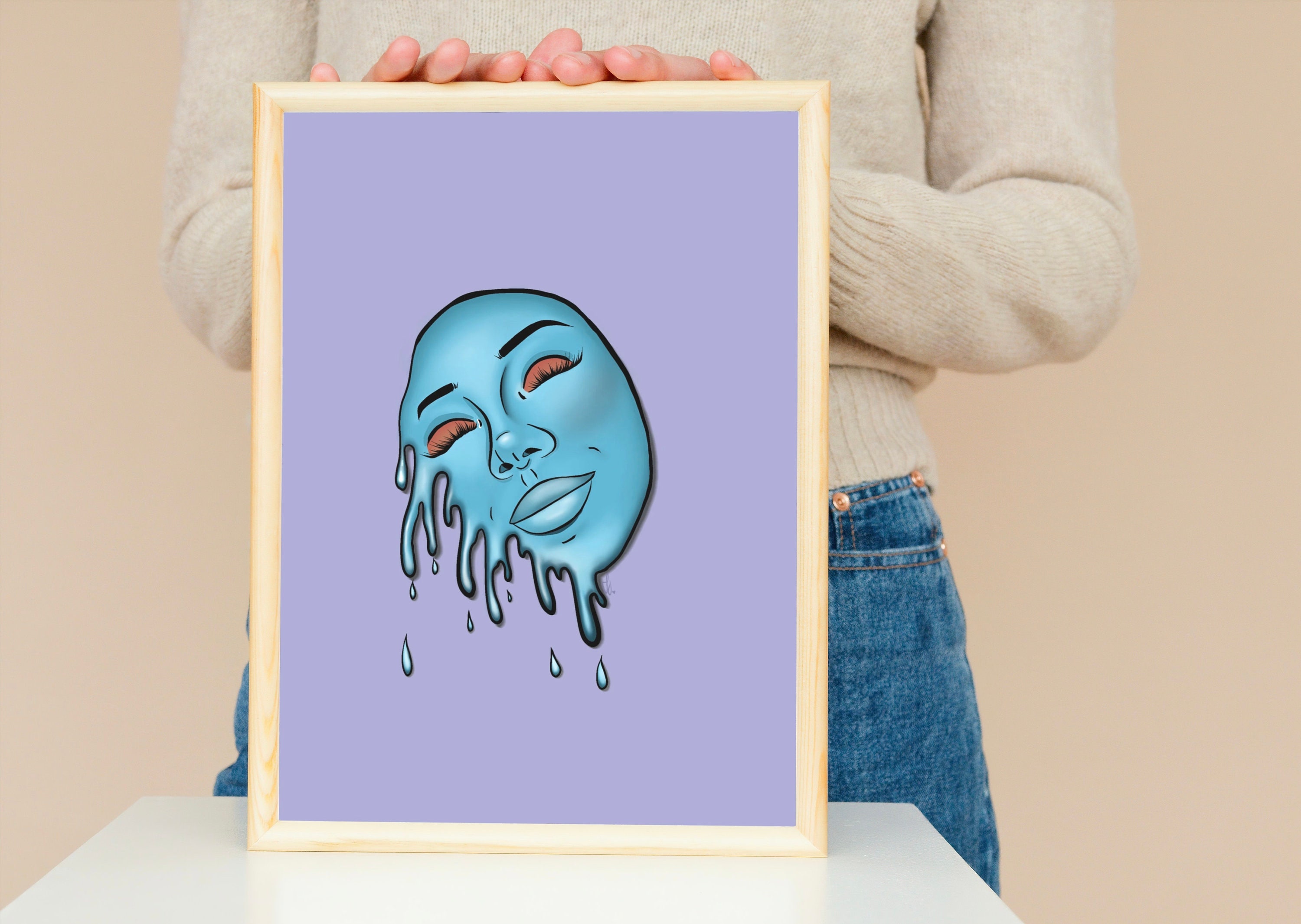 Custom Digital Art Commission of Melting Drippy Face Digital File21st ...