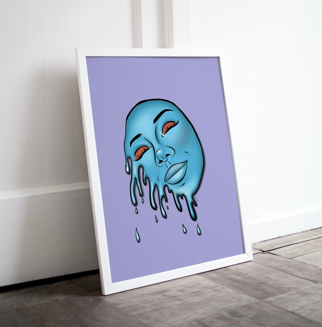 Custom Digital Art Commission of Melting Drippy Face Digital File|21st ...