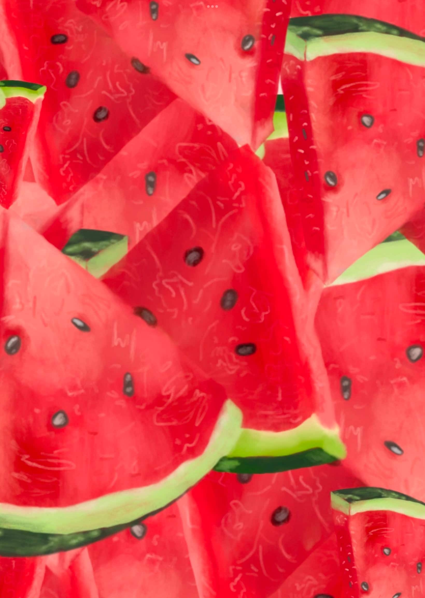 Cute Watermelon Painting Collage Digital File Art Funky Fruit Kitchen ...