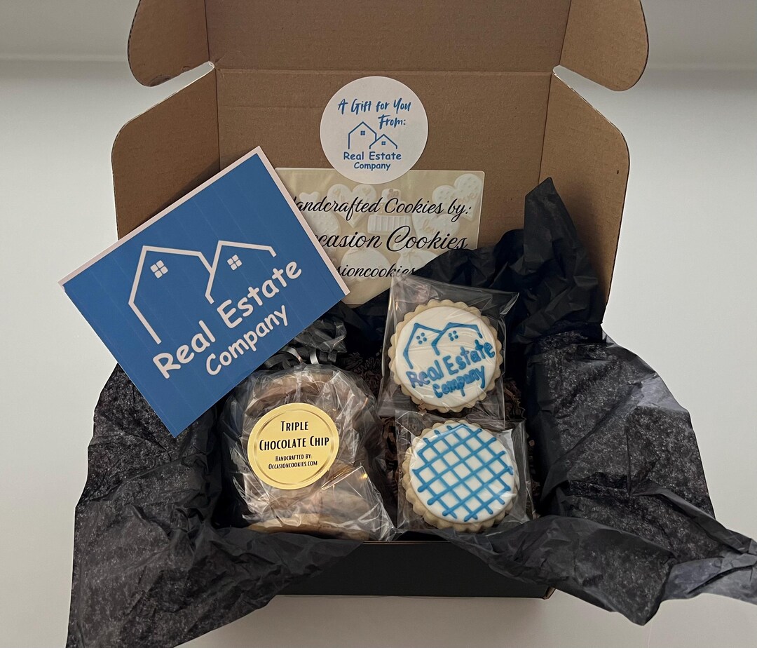 Corporate Cookie Gift Box – Gourmet Chocolate Chip & Custom Sugar ...