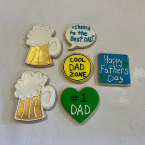 Fun Fathers Day Decorated Sugar Cookies, Fathers Day Cookie Gift - Etsy