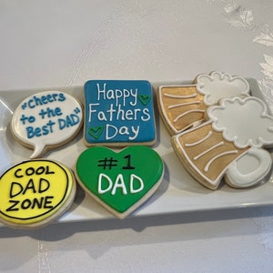 Fun Fathers Day Decorated Sugar Cookies, Fathers Day Cookie Gift - Etsy