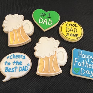 Fun Fathers Day Decorated Sugar Cookies, Fathers Day Cookie Gift - Etsy