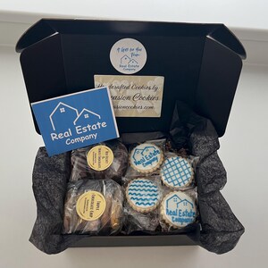 Large Corporate Cookie Gift Box – Gourmet Chocolate Chip & Custom Sugar ...