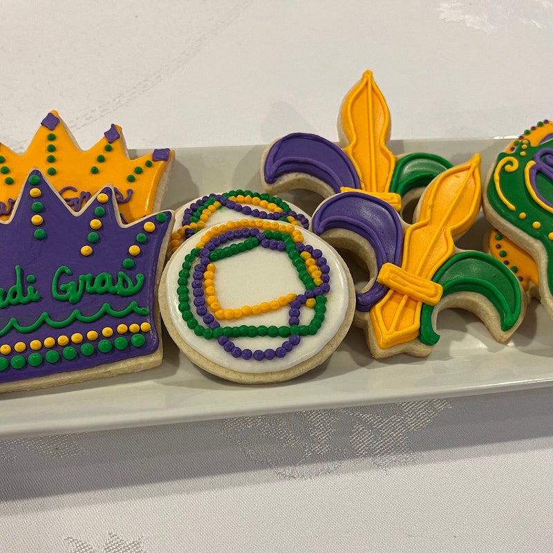 Mardi Gras Cookies - Etsy