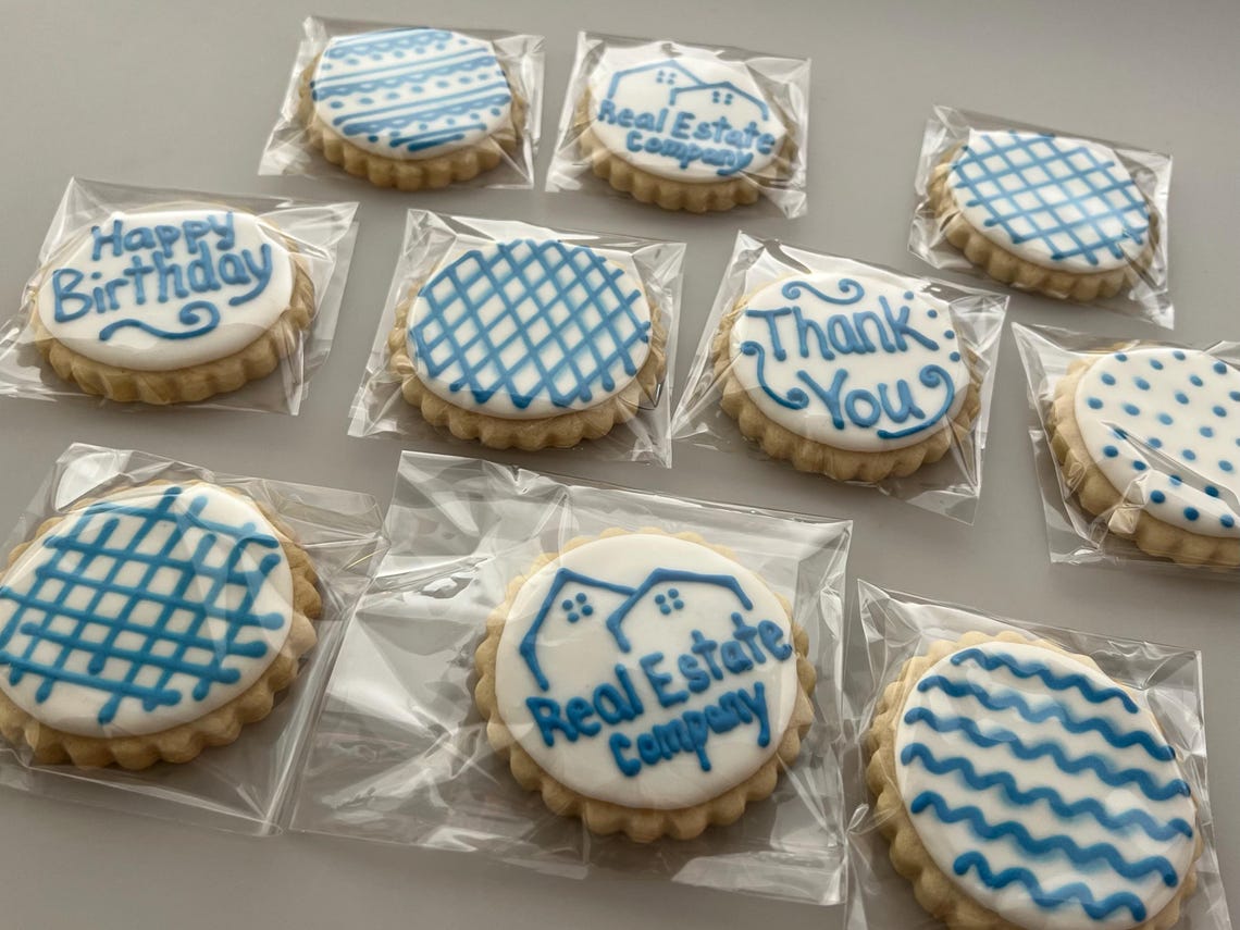 Large Corporate Cookie Gift Box – Gourmet Chocolate Chip & Custom Sugar ...