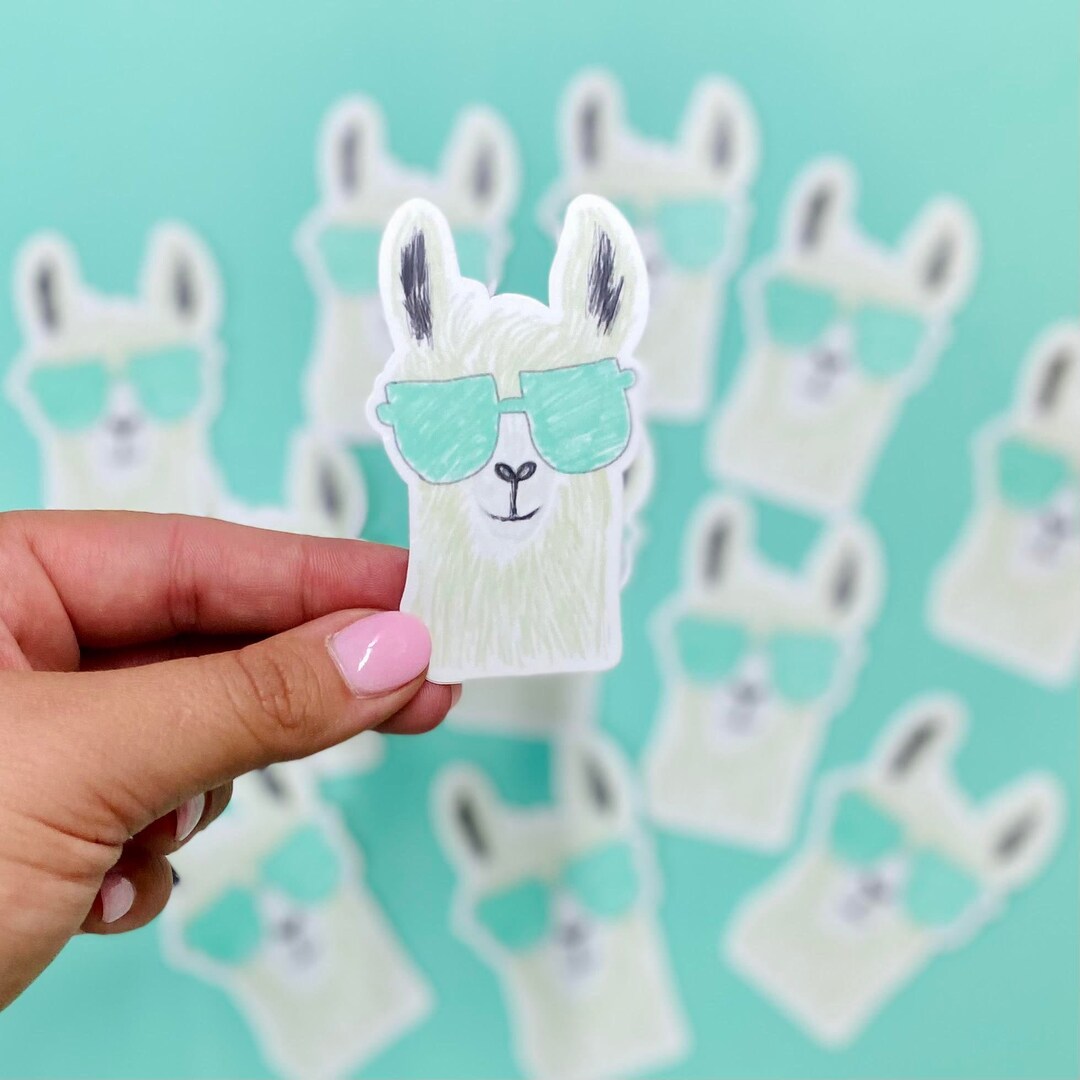Llama Vinyl Sticker | Laptop Decal - Etsy