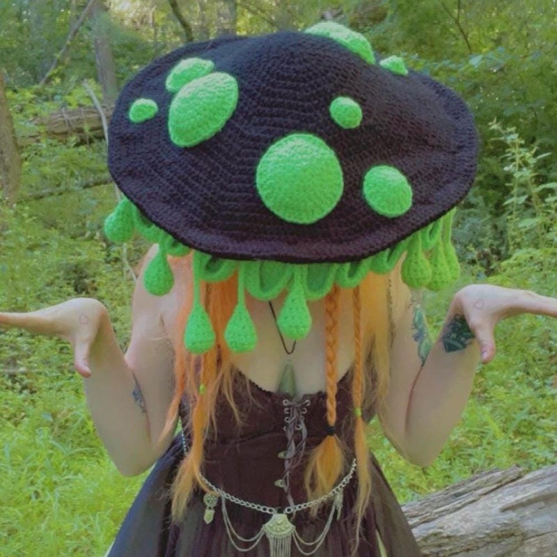 Green Slime Hat - Etsy