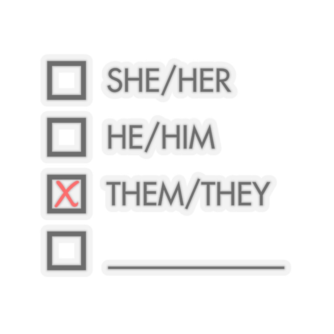 Non-binary Pronouns Kiss-cut Stickers - Etsy
