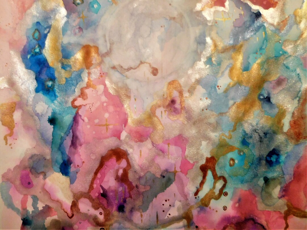 God Spark / Galactic Art / Watercolor Art / Art Paint / Galaxy Painting ...