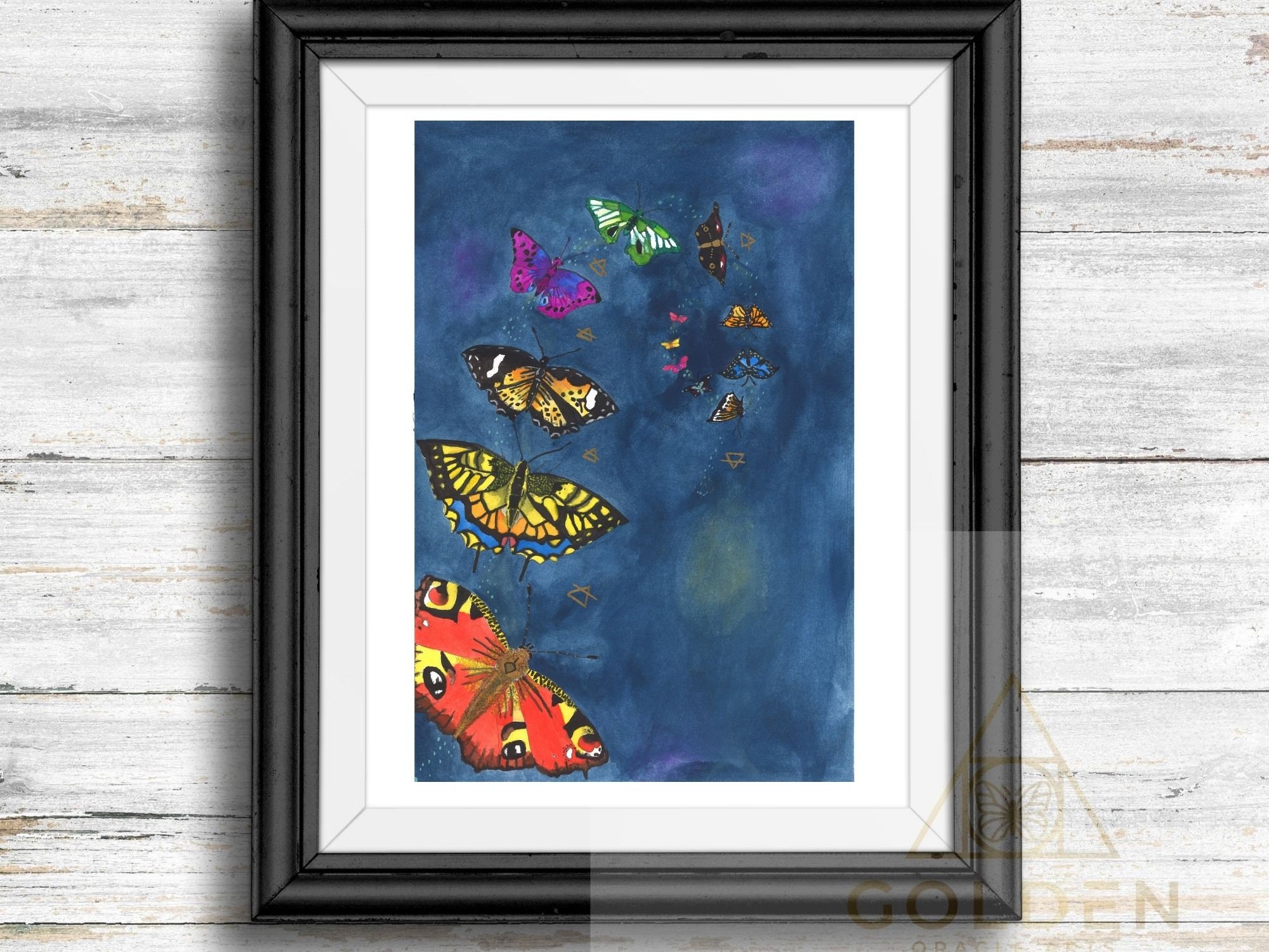 Flutter, Butterfly Watercolour Art Illustration, Butterfly Art Print ...