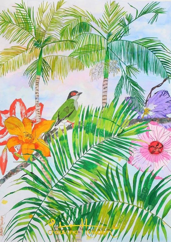 Tropical Art Print Wall Art Nature Art Tropical | Etsy