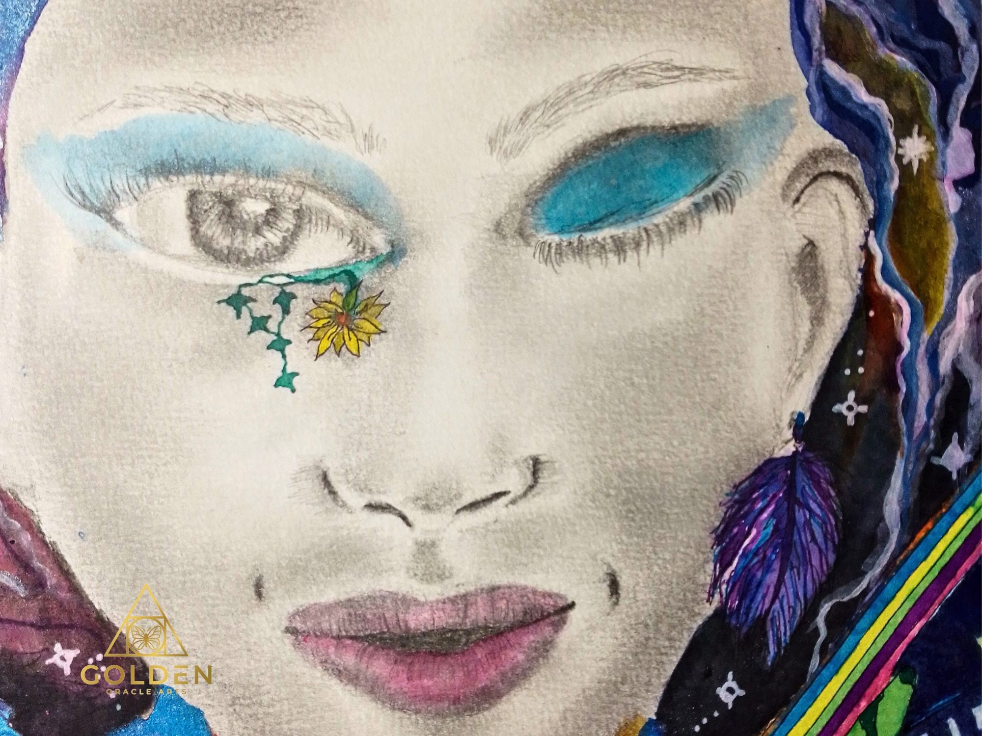 Angel Art, Celestial Art, Angel Face Illustration - Etsy
