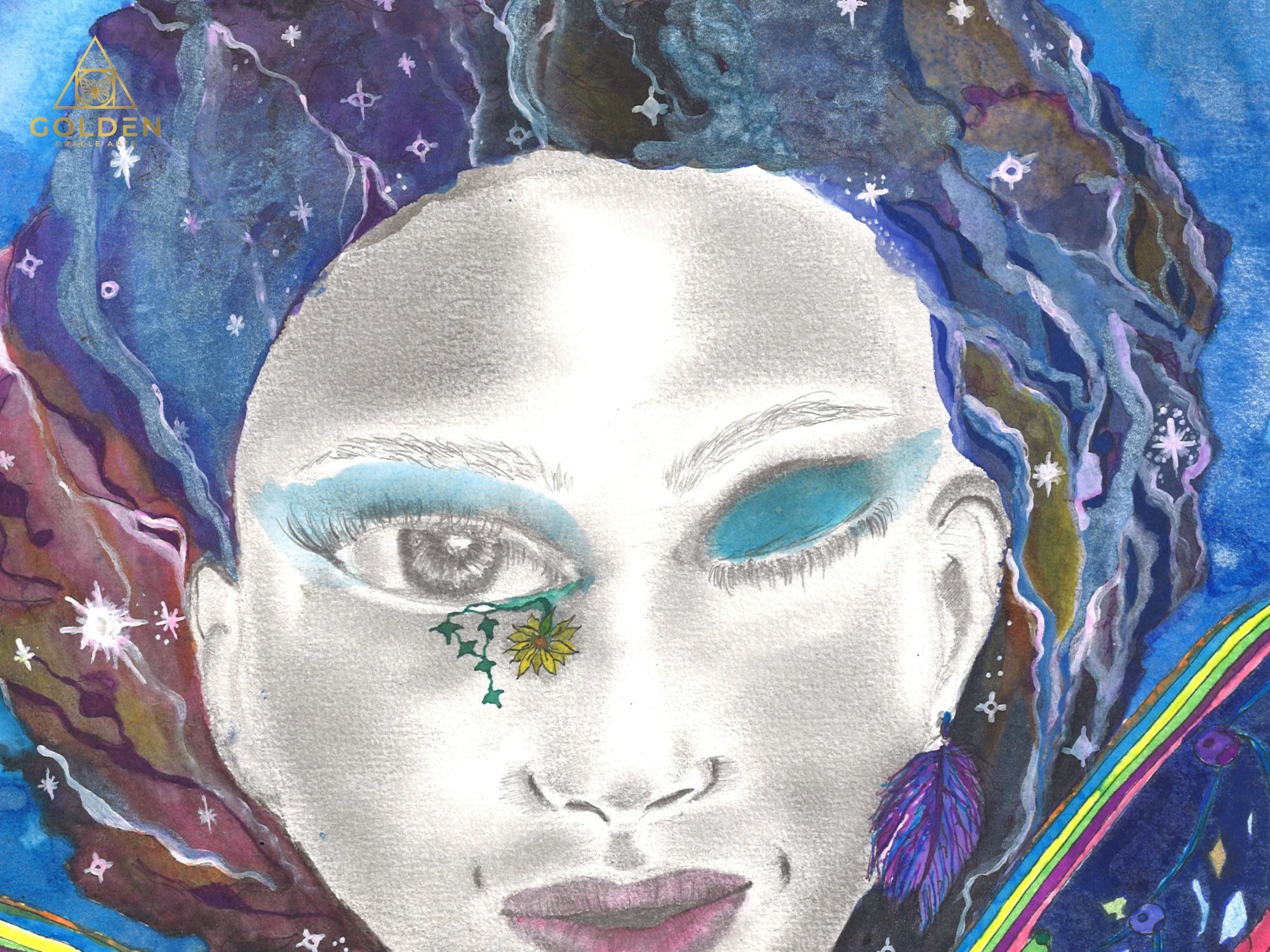 Angel Art, Celestial Art, Angel Face Illustration - Etsy