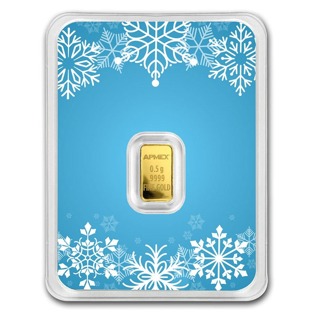1/2 Gram .9999 Fine Gold Bullion Bar APMEX W/snowflake Card, in TEP - Etsy