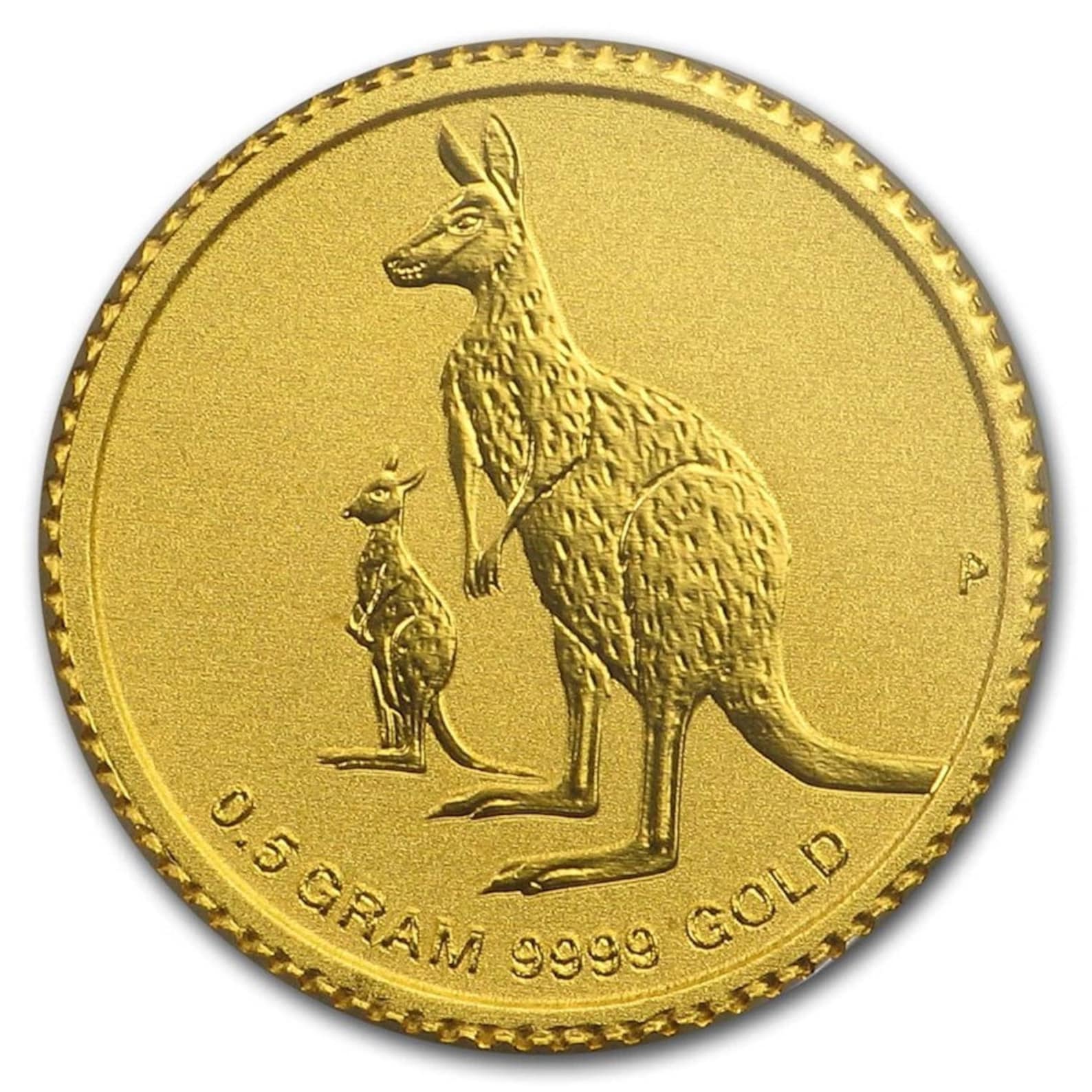 0.5 Gram 99.99 Fine Gold Bullion 24k AUSTRALIAN MINIATURE KANGAROO Coin ...