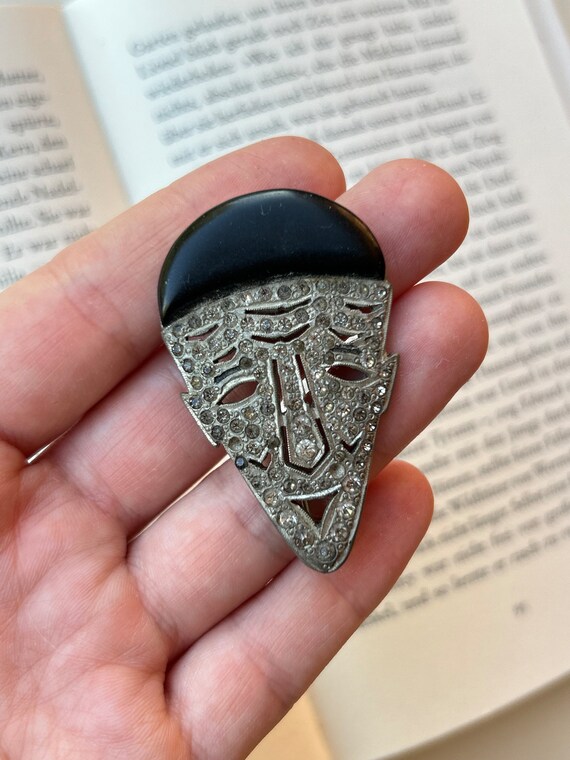 Rare Trifari & Krussman Pierrot Face Mark with Bakeli… - Gem