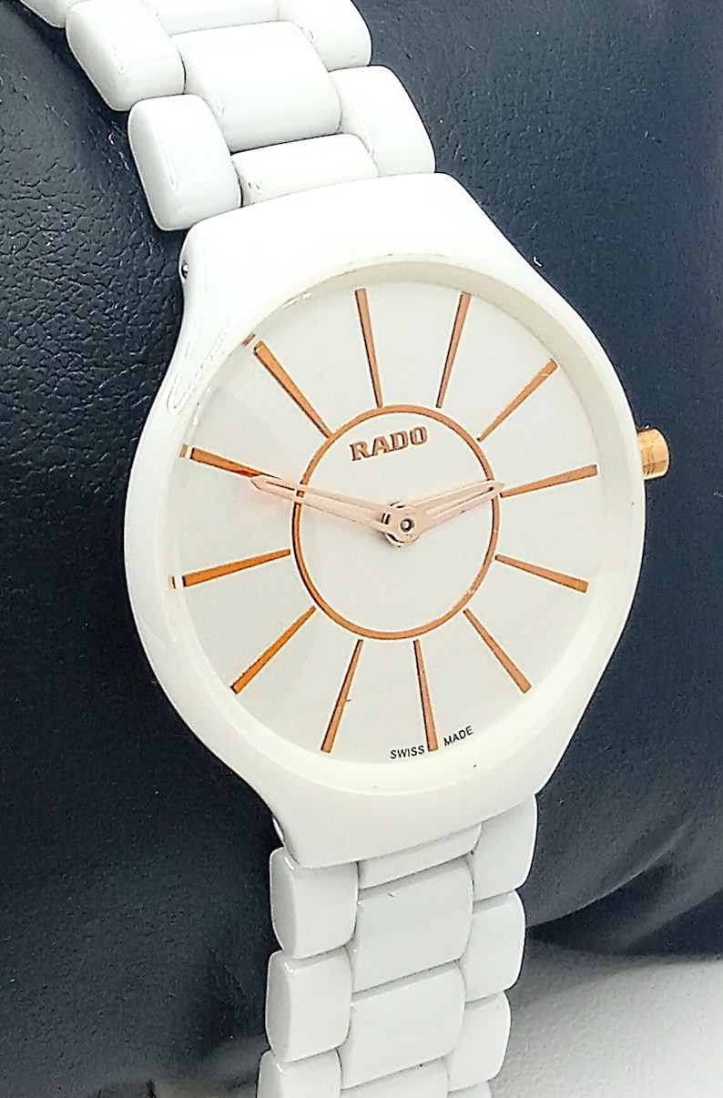 Authentic Rado Jubile Ladies Swiss White Ceramic-steel Scratchproof ...
